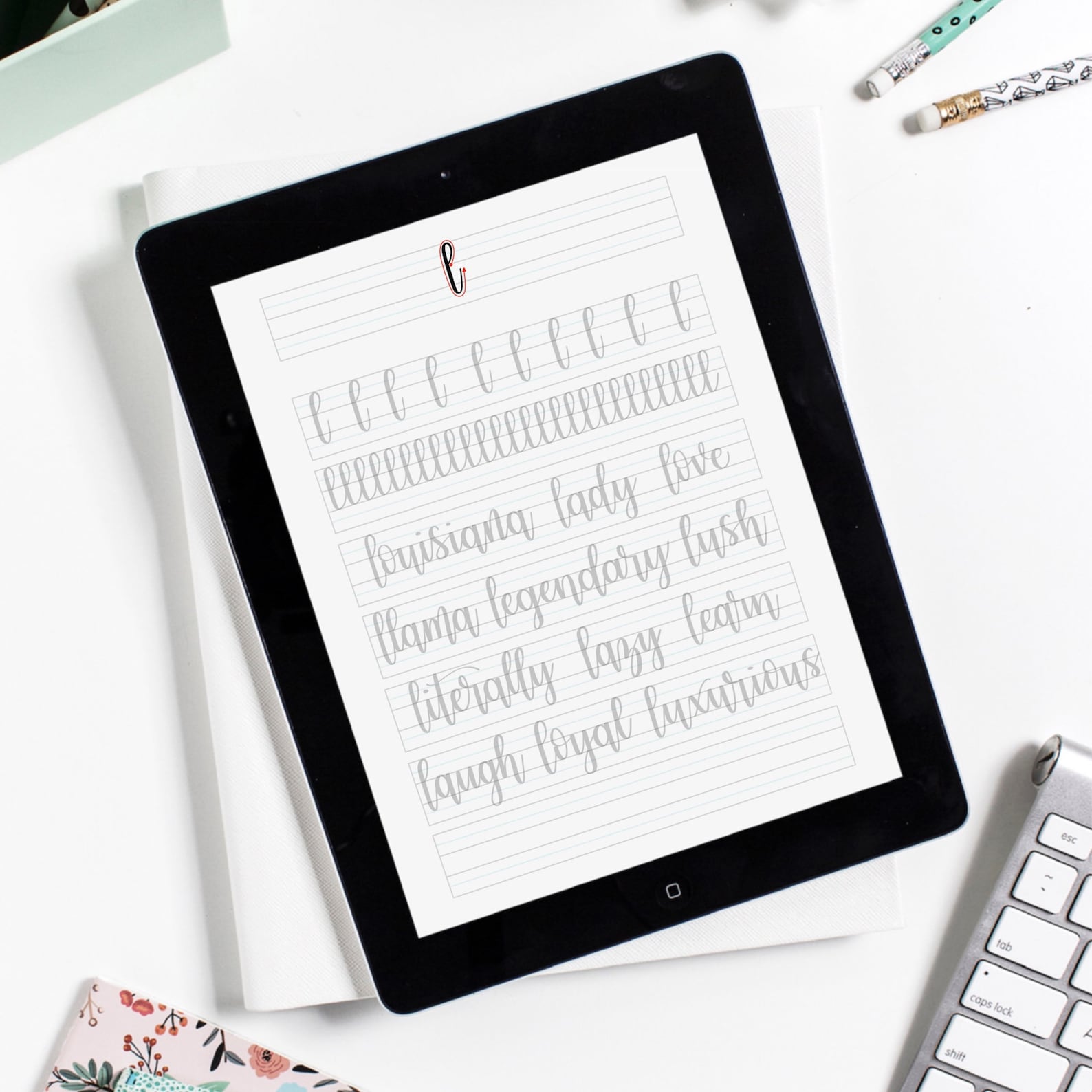 Bounce Lettering Practice Worksheets Hand Lettering and - Etsy