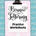 Bounce Lettering Practice Worksheets, Hand Lettering and Modern ...