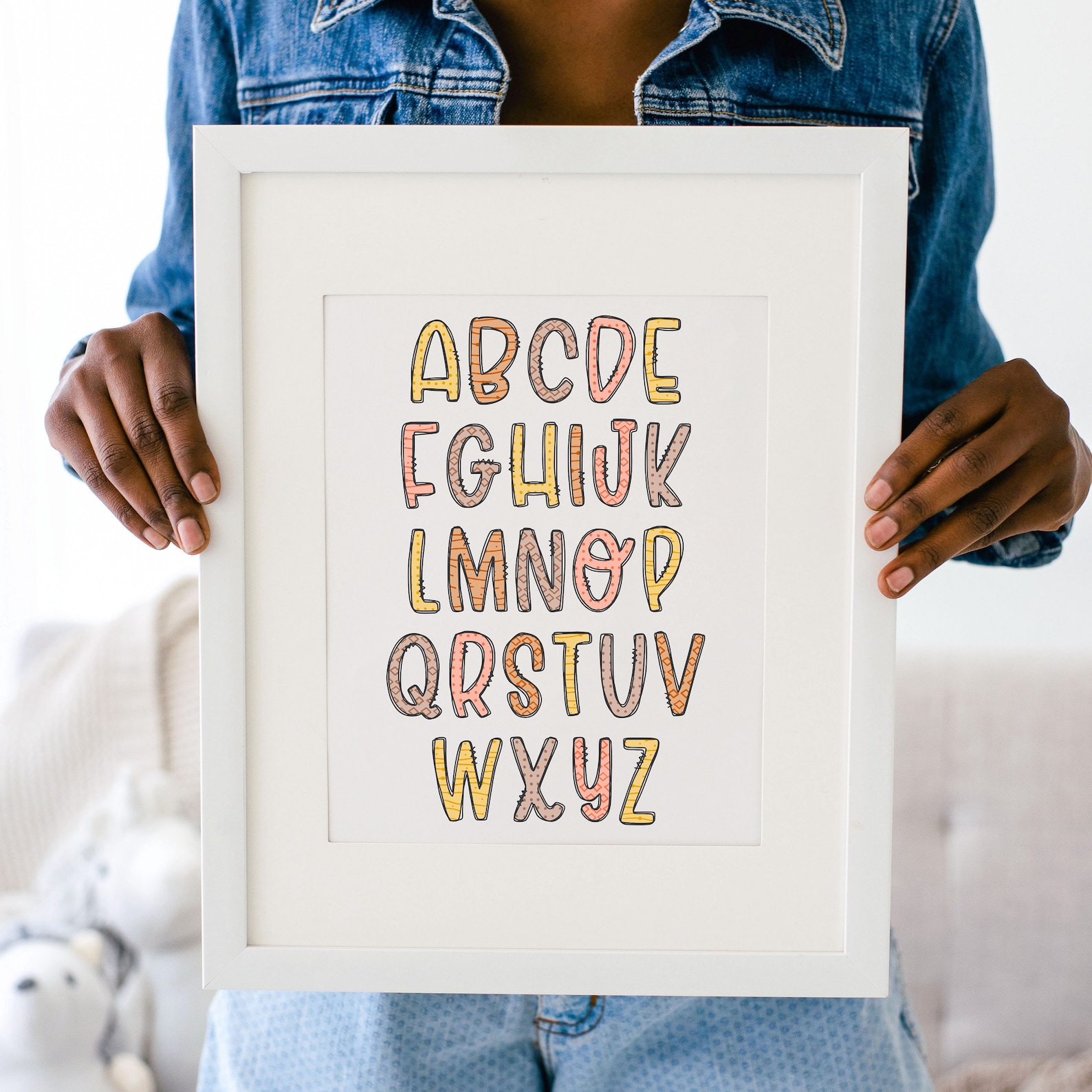 Outlined Font Doodle Alphabet Fonts for Procreate Digital - Etsy