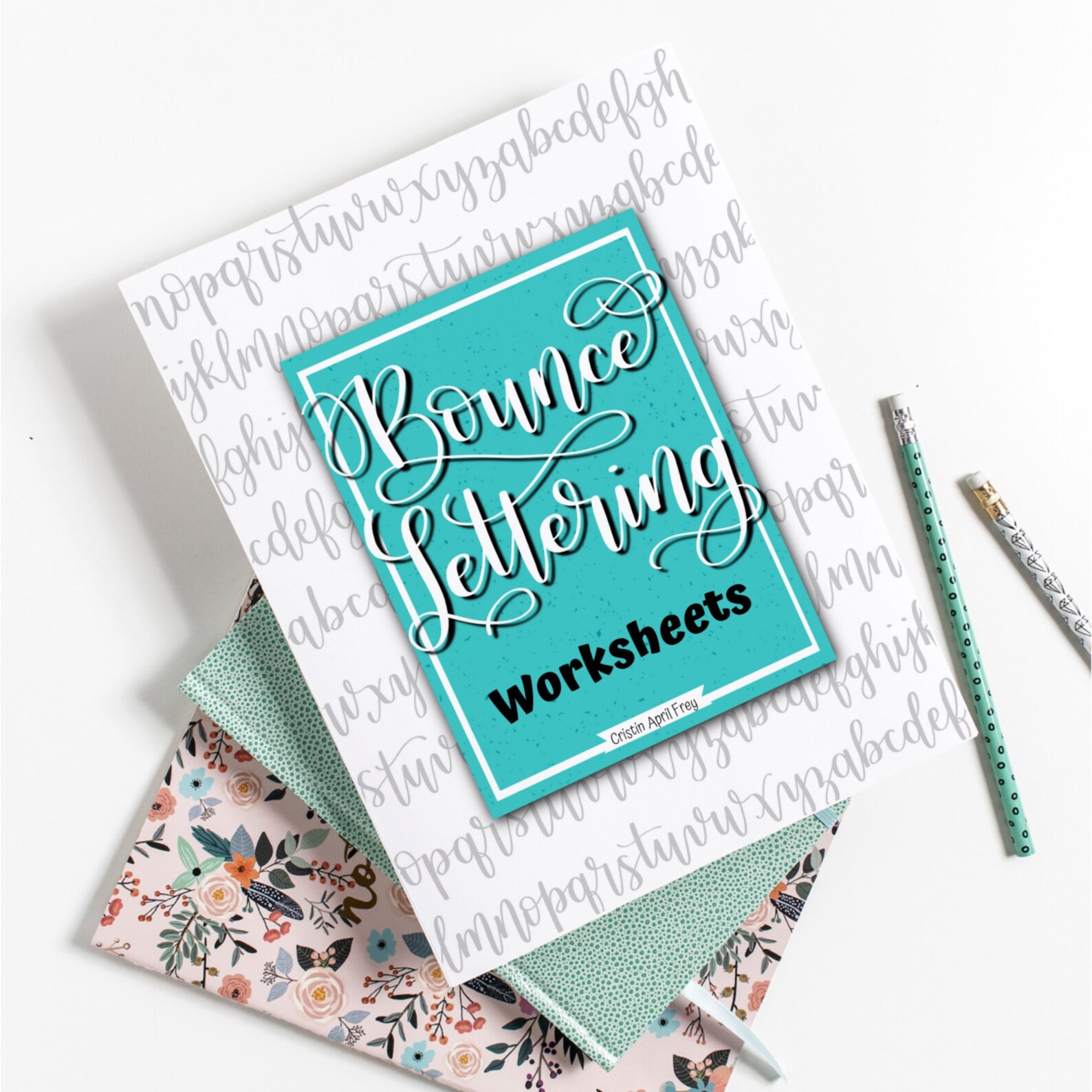 Bounce Lettering Practice Worksheets Hand Lettering and - Etsy