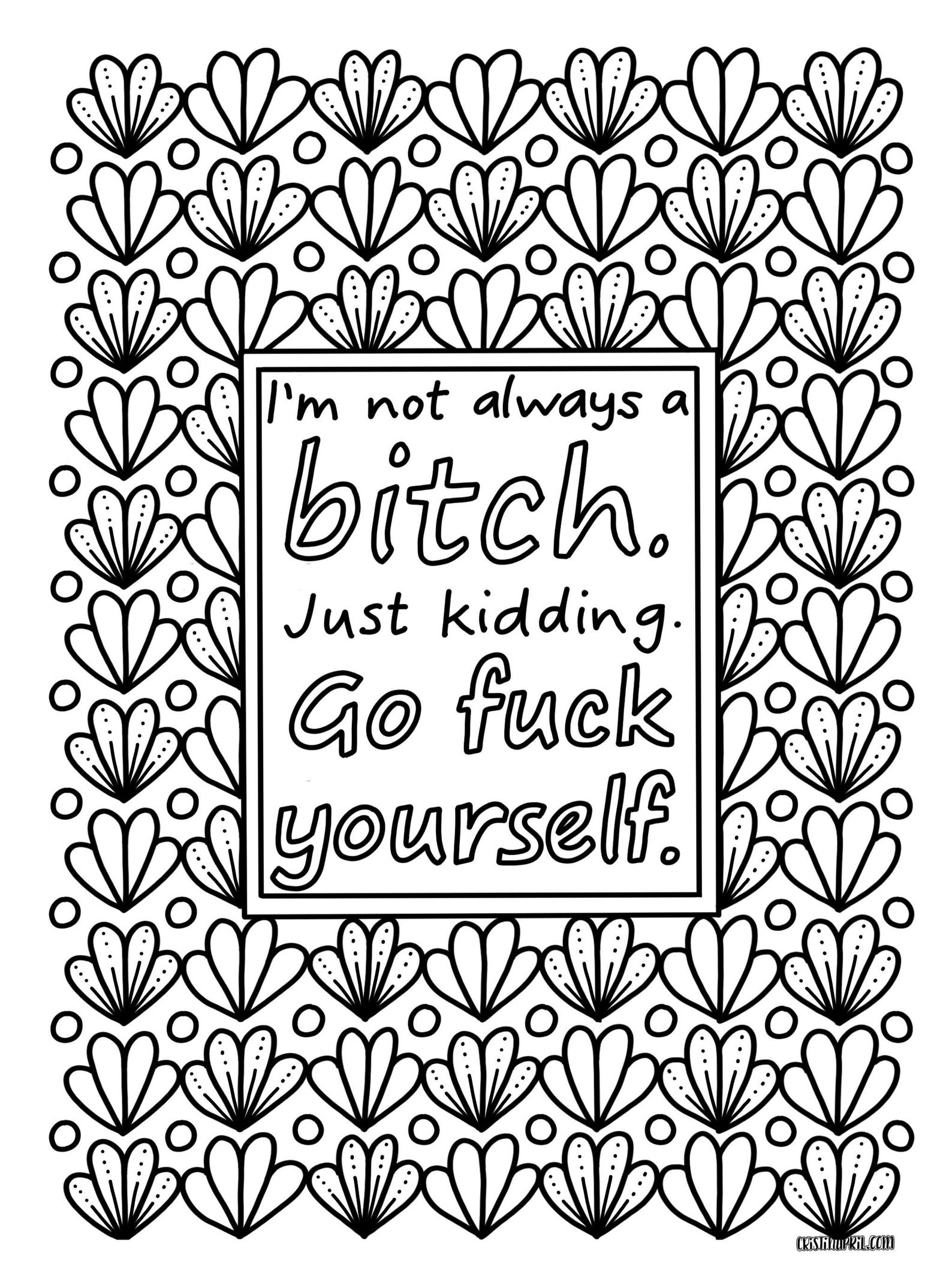 Sassy Sayings Printable Coloring Book For Adults Curse Word Etsy Sassy Sayings Printable Coloring Book For Adults Curse Word Etsy