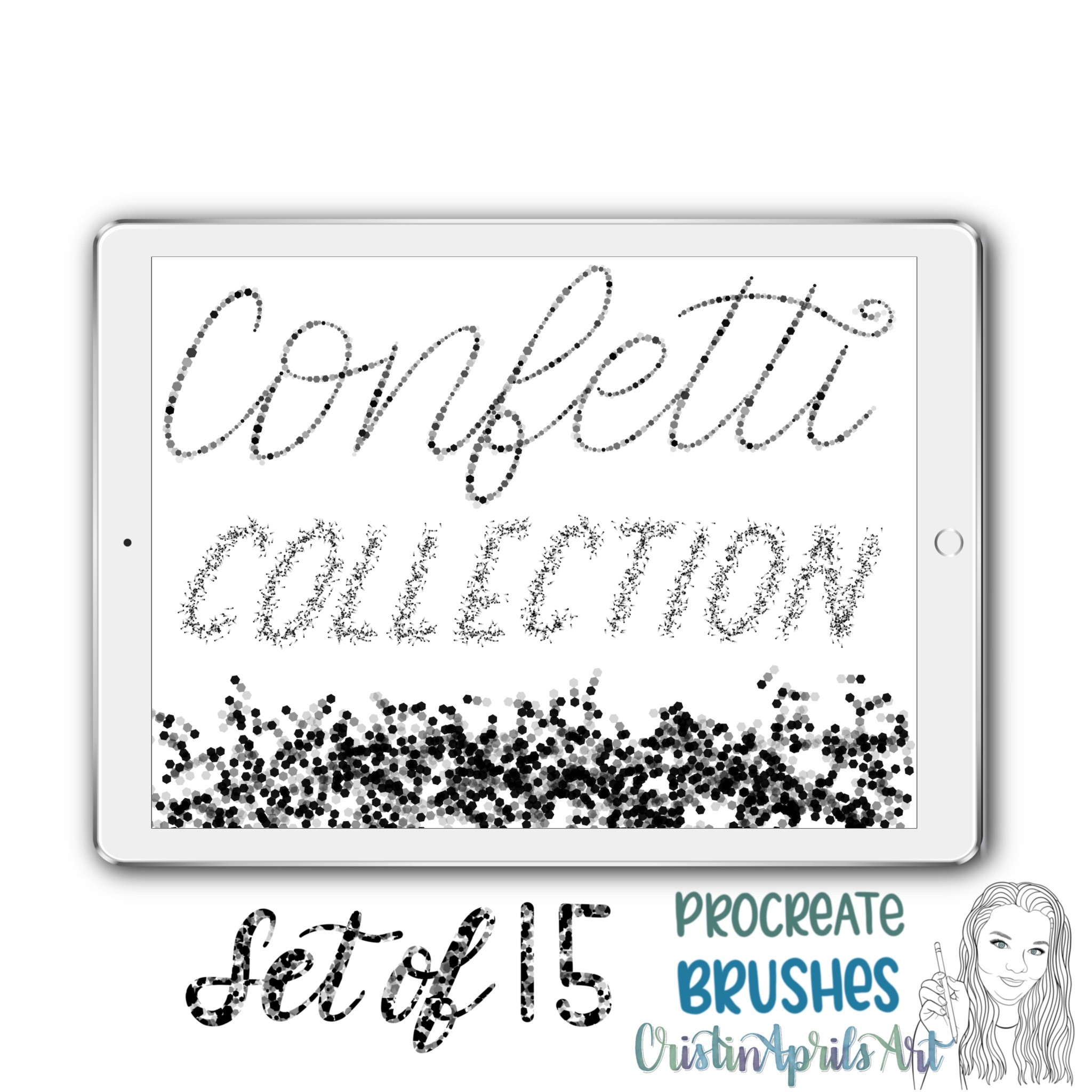 Procreate Confetti Brushes Brush Lettering Set Ipad | Etsy