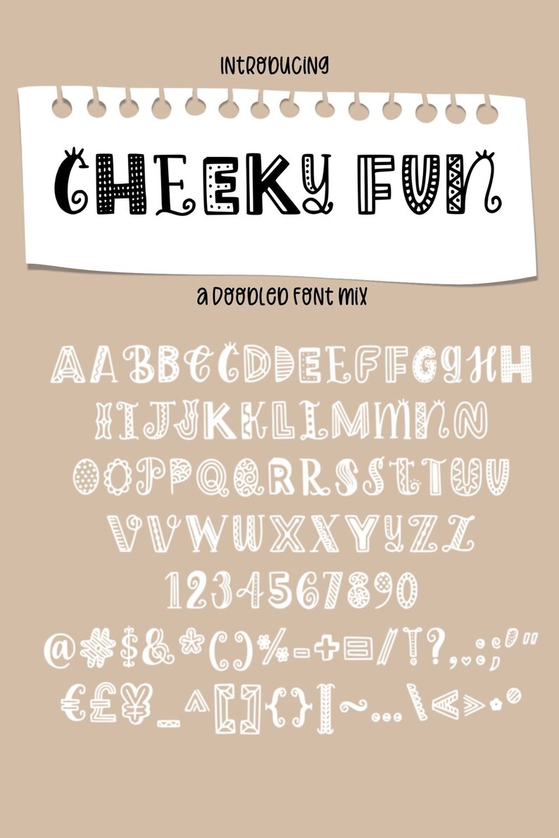 Doodle Font TTF Kids Alphabet Handdrawn Letters Whimsical - Etsy
