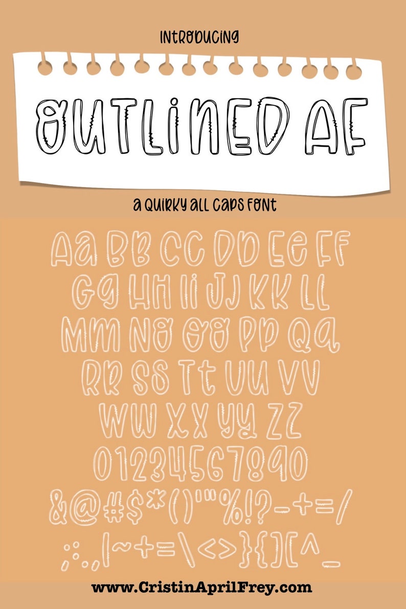 Outlined Font Doodle Alphabet Fonts for Procreate Digital - Etsy