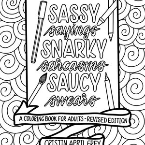 Sassy Sayings Printable Coloring Book for Adults, Curse Word Coloring ...