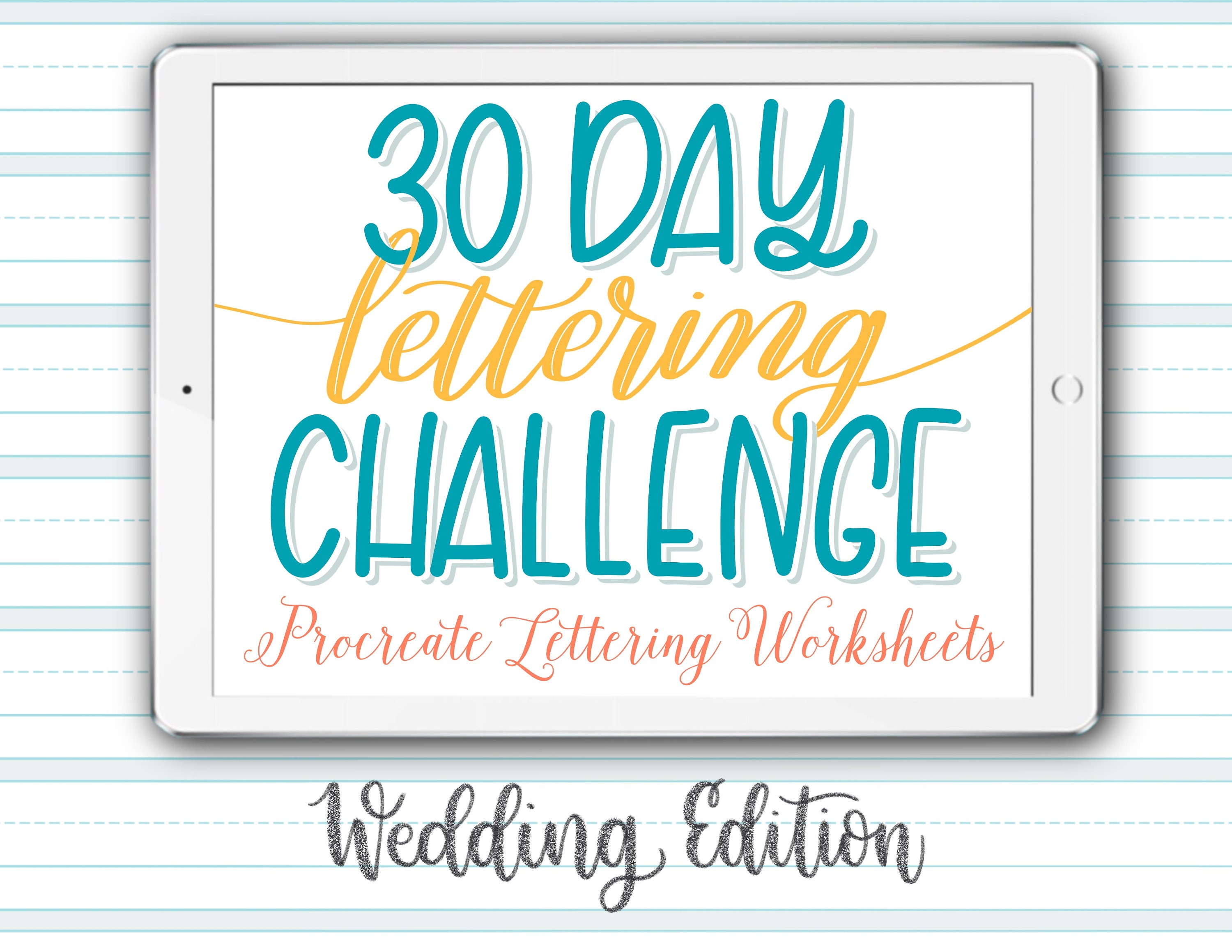 Wedding Words Procreate Lettering Workbook Ipad Lettering | Etsy