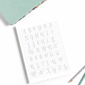 Bounce Lettering Practice Worksheets, Hand Lettering and Modern ...