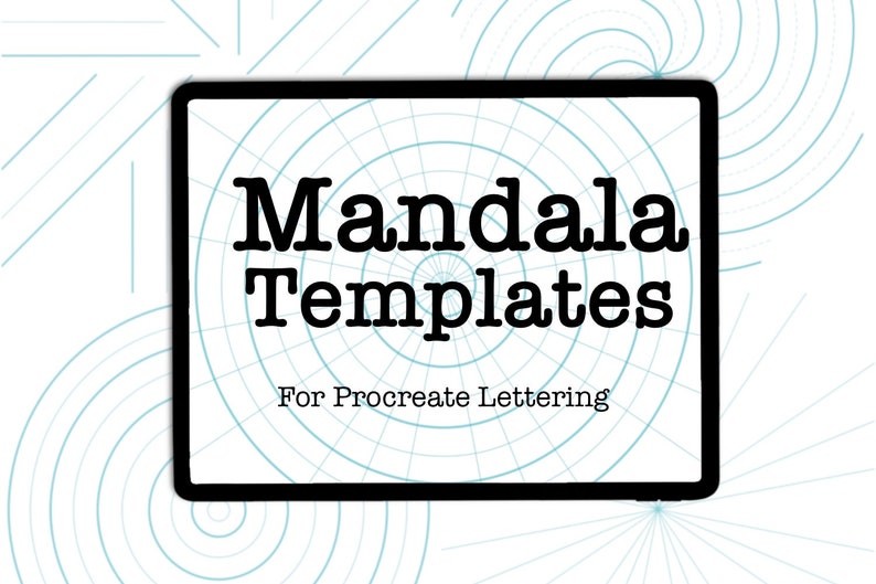 Mandala Template, Lettering Guide, Procreate Brushes - Etsy