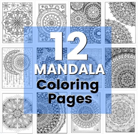 Mandala Mix Adult Coloring Pages Bundle 12 Printable Pages - Etsy