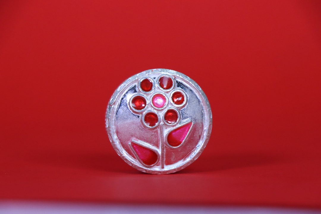 Pure Silver Kajal Box, Surma Box, Kumkum Sindur Box 15.6g, Silver Pooja ...