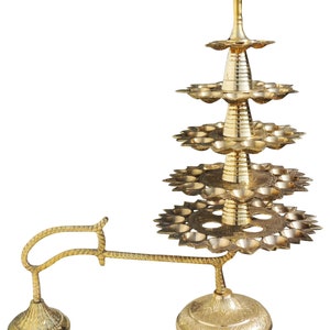 Brass Ganga Arti 51 Bati, Aarti Brass Diya, Deepak Aarti, Ganga Aarti ...