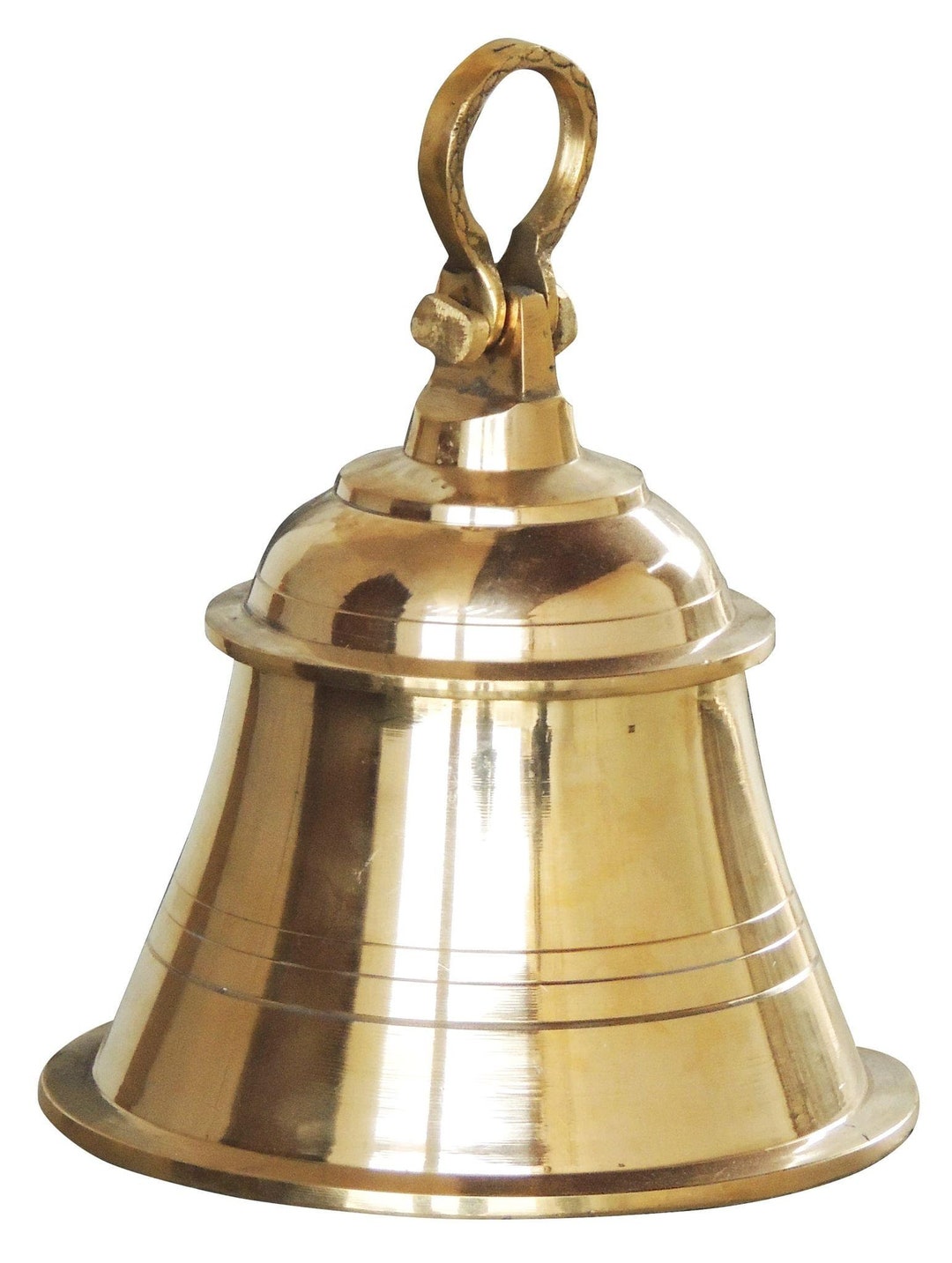 Brass Pooja Bell Ghanta 3.12kg, Brass Temple Hanging Bell, Brass Bells ...