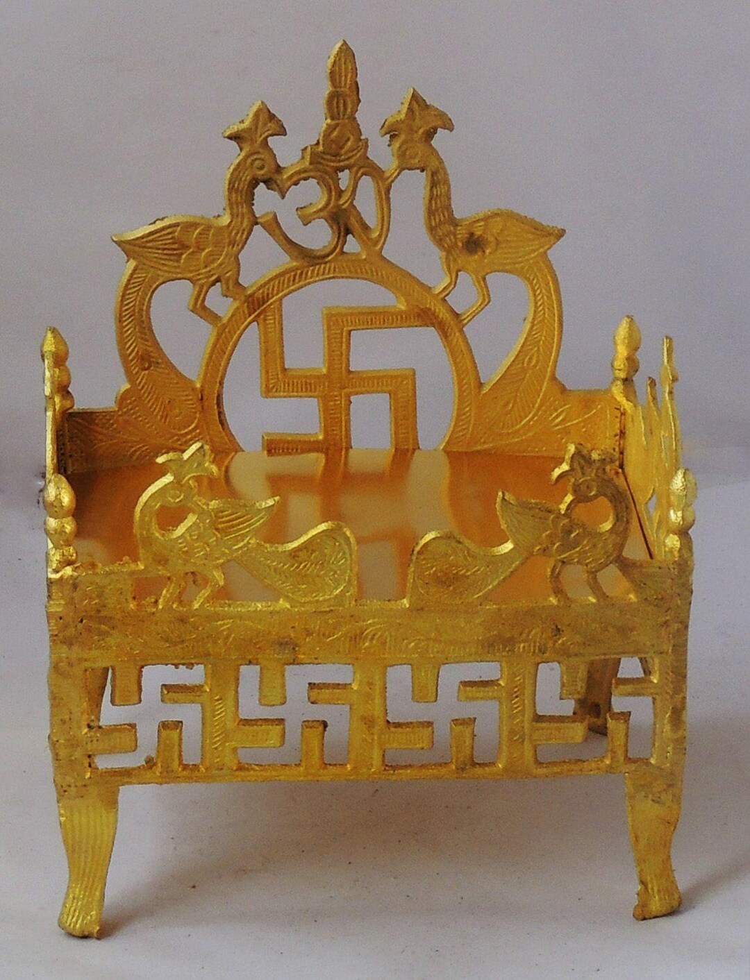 Pure Brass Singhasan for Placing God Idols, God Chair, God Sofa ...