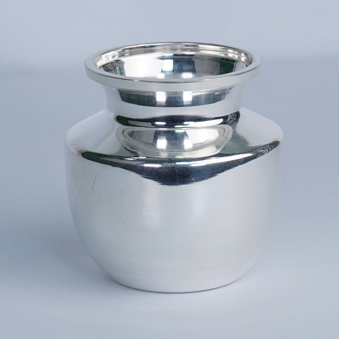 Pure Silver Plain Kalasham 123g, Kalash for Pooja Water or Milk, Sliver ...