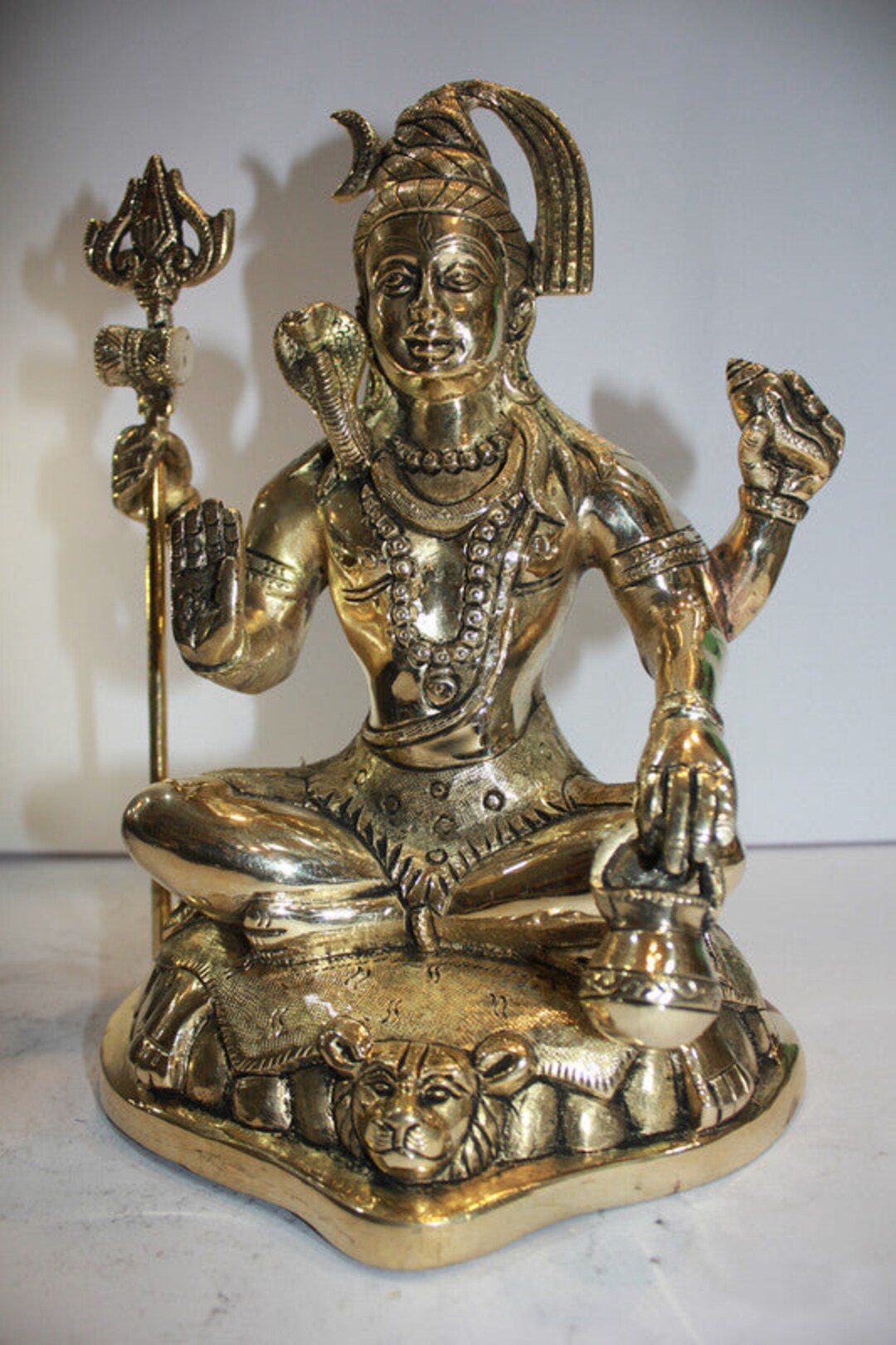 Brass Shiva Statue, Lord Shiva Idol, Large Shiv Murti, Big Siva ...