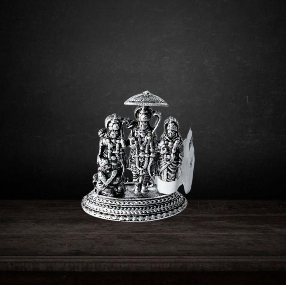Pure Silver Ramparivar Antique, Ram Darbar Statue, Pure Silver Rama ...
