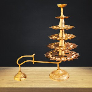 Brass Ganga Arti 51 Bati, Aarti Brass Diya, Deepak Aarti, Ganga Aarti ...