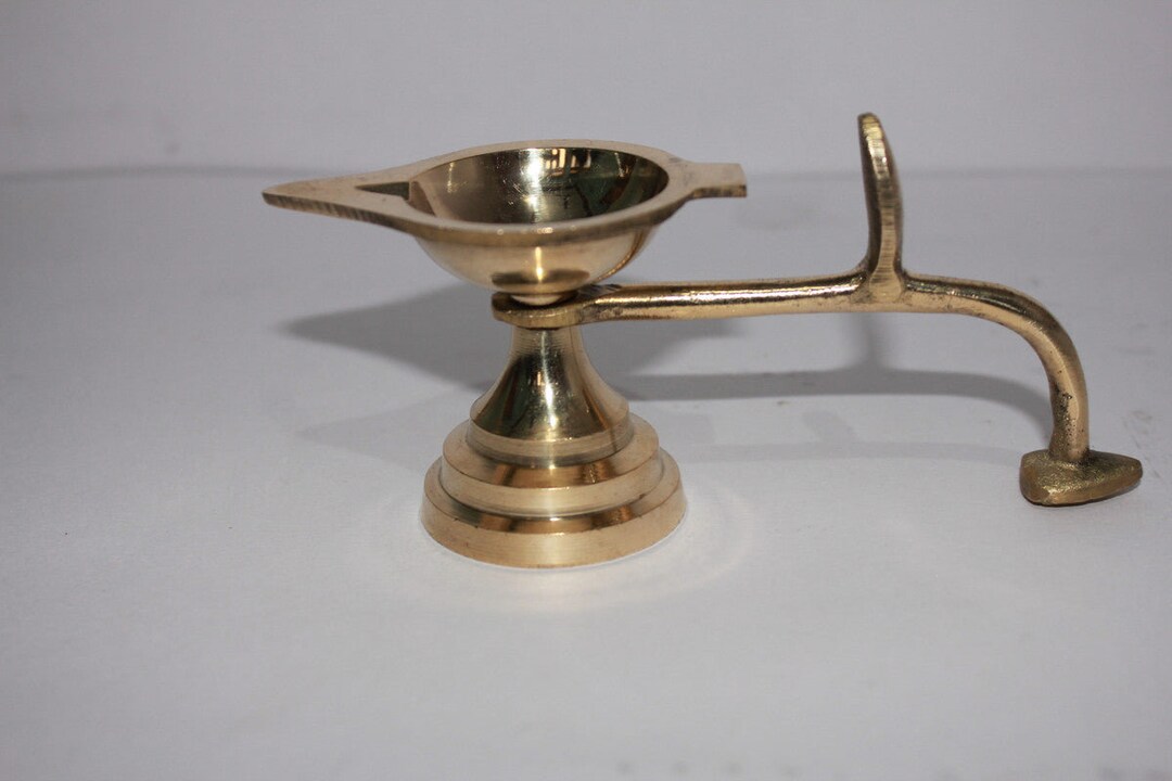 Brass Table Diya Deepak With Handle Brass Diya Brass - Etsy