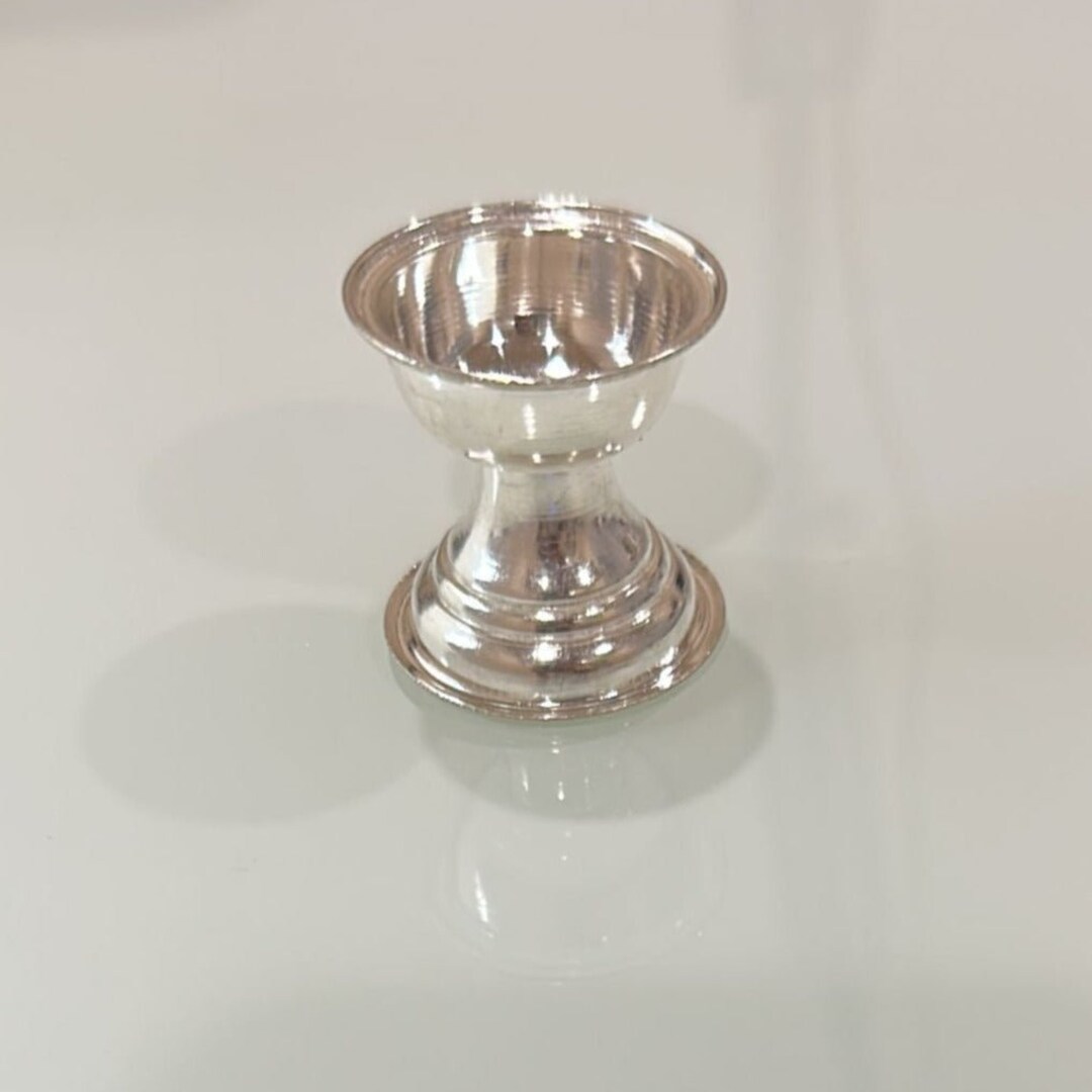 Pure Silver Deepam Diyas 5g, Silver Diya, Deepak, Silver Pooja Items ...