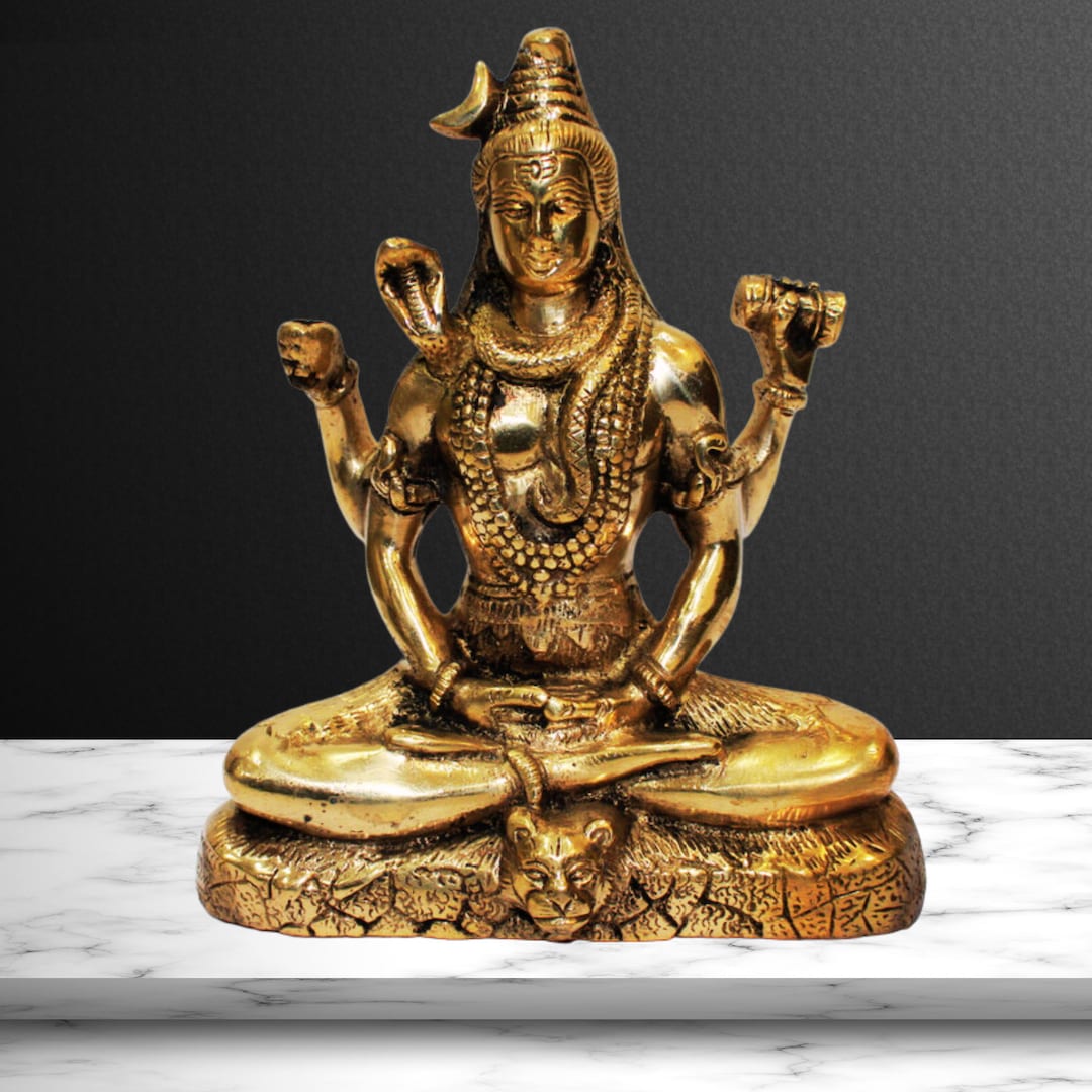 Brass Shiva Statue, Lord Shiva Idol, Large Shiv Murti, Big Siva ...
