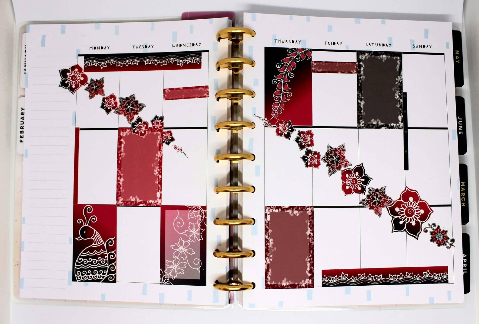 Henna Tattoo Style Stickers for Happy Planner Bullet Journal - Etsy