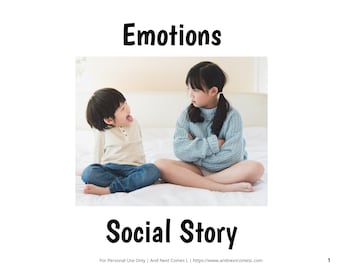Social Story My Book of Emotions Feelings Autism - Etsy