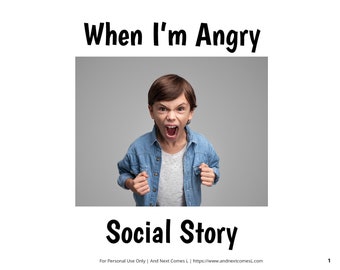 When I Am Mad at School Autism Social Skill Story Coping Skills When ...