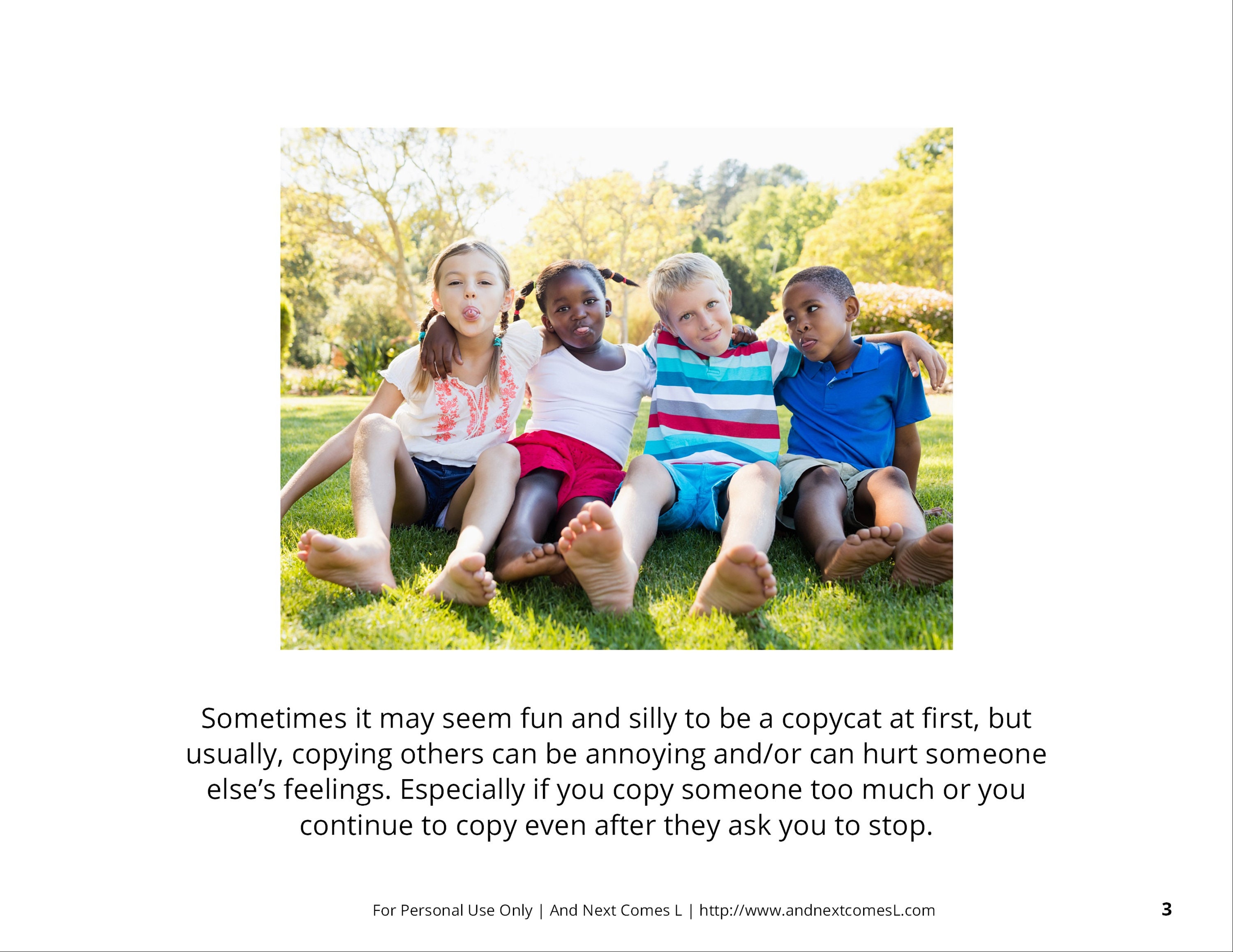 Social Story: No Copying Others - Etsy