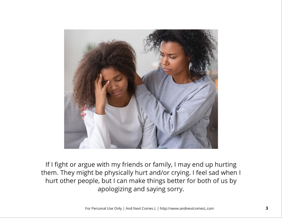 Social Story: Saying Sorry/apologizing - Etsy