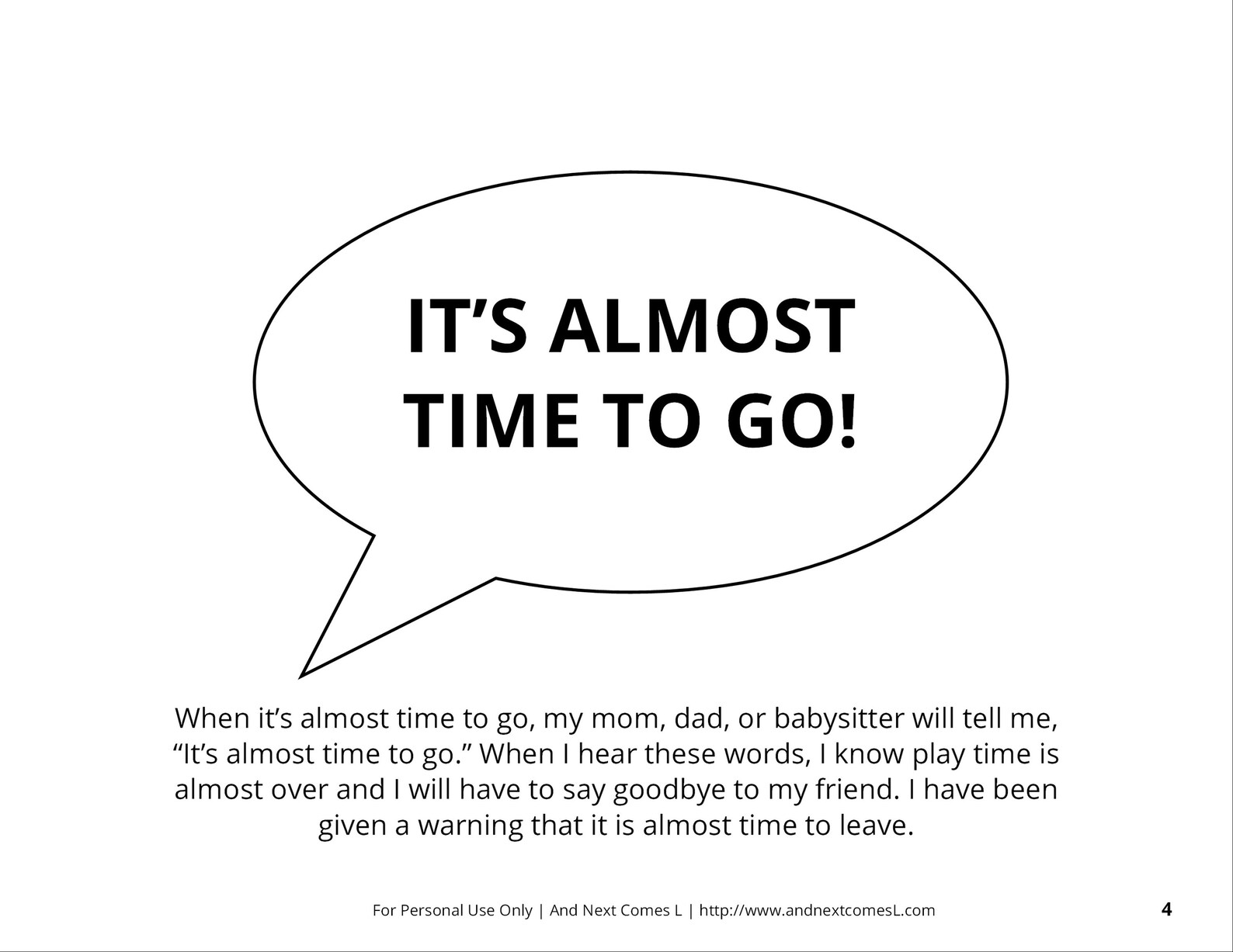 Social Story: It's Time to Go! - Etsy Canada