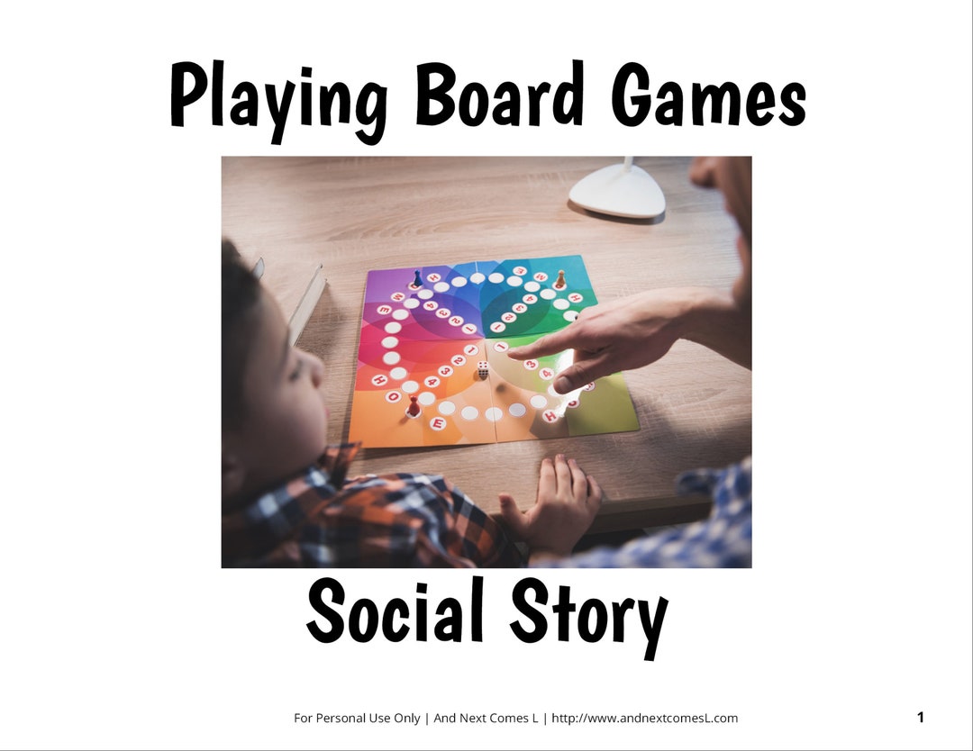Social Story: Playing Board Games - Etsy