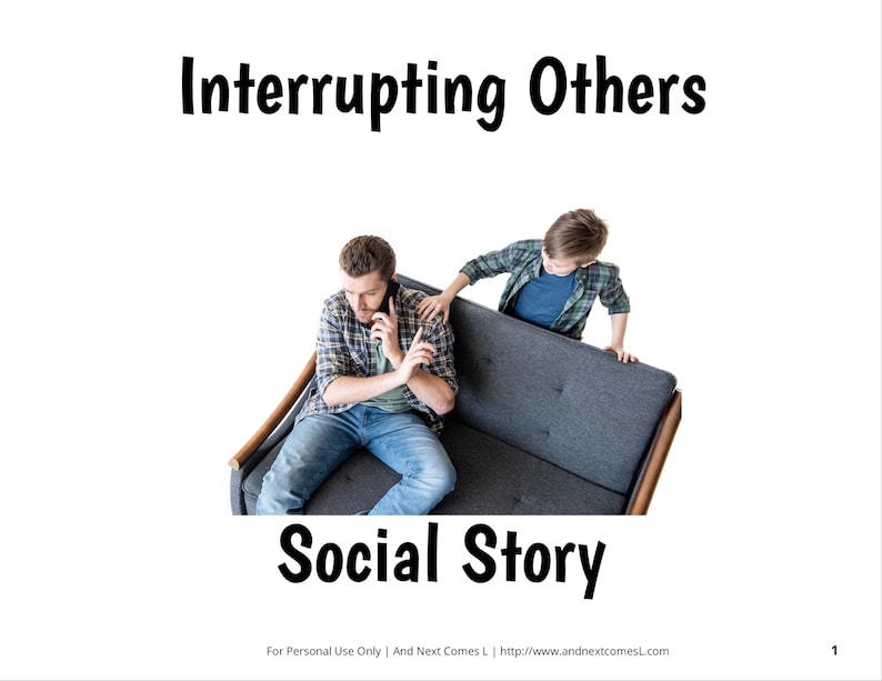 Social Story: Interrupting Others - Etsy