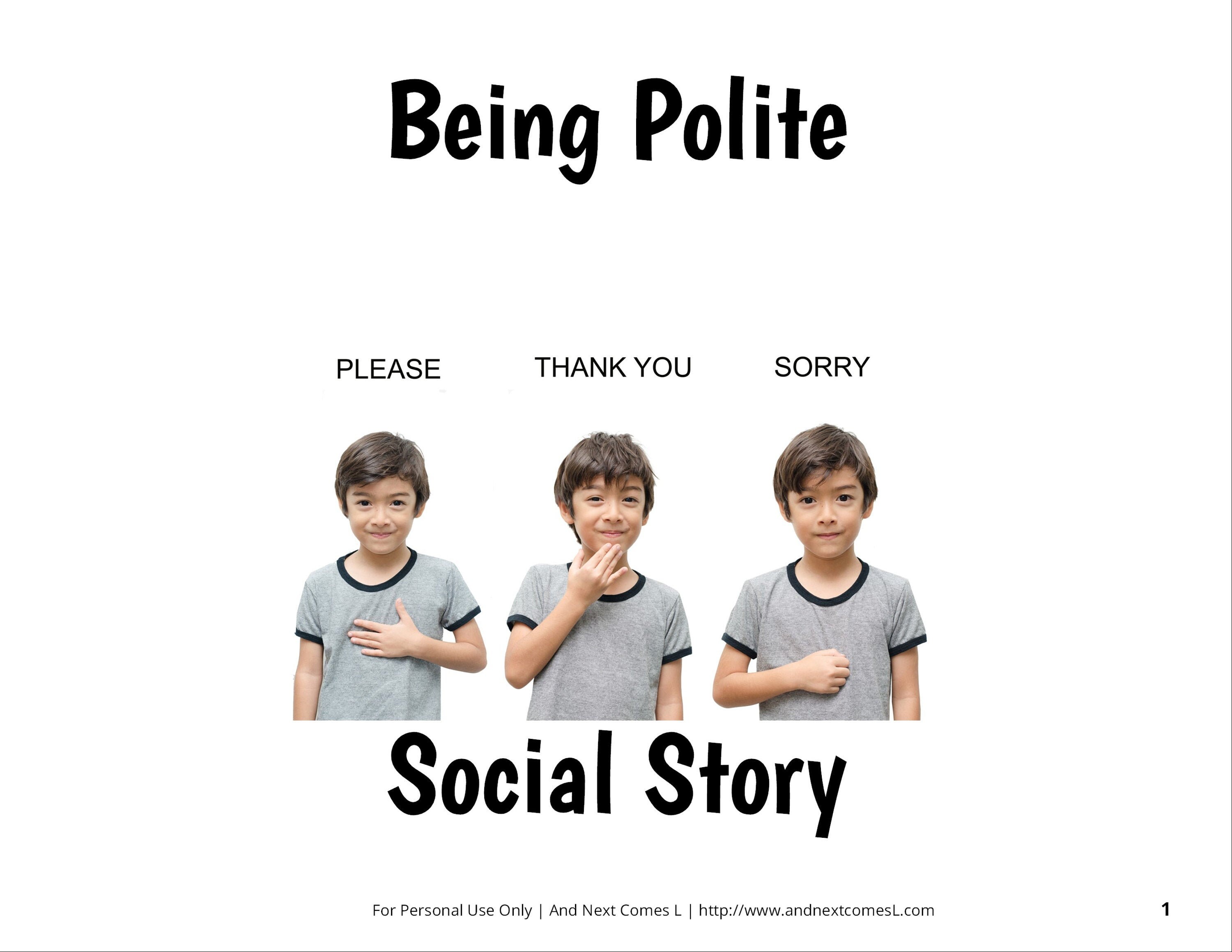 Social Story: Being Polite - Etsy