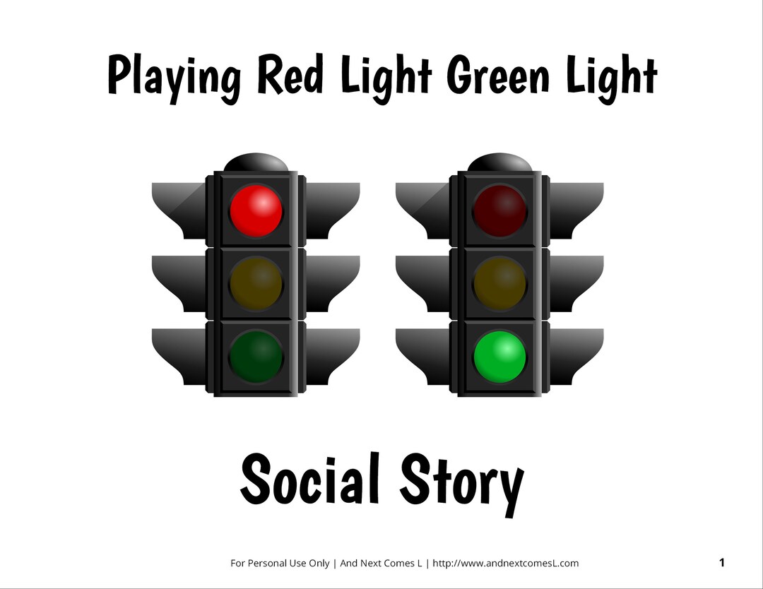 Social Story: Playing Red Light Green Light - Etsy