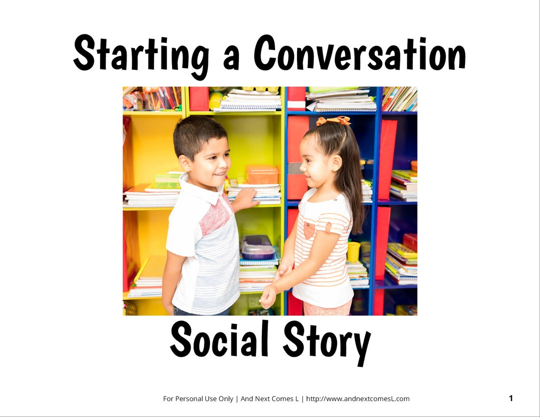 Social Story: Starting a Conversation - Etsy