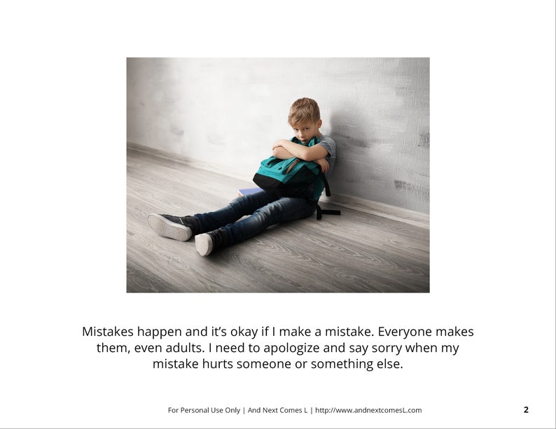 Social Story: Saying Sorry/apologizing - Etsy