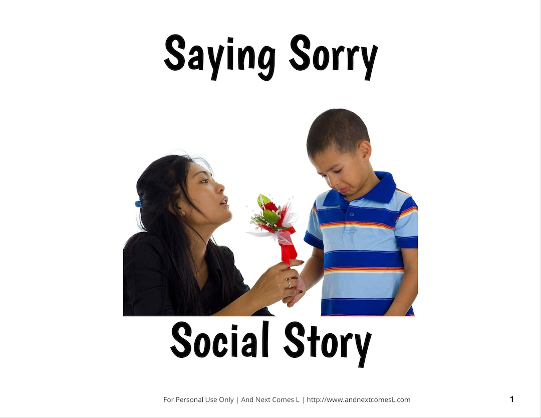 Social Story: Saying Sorry/apologizing - Etsy