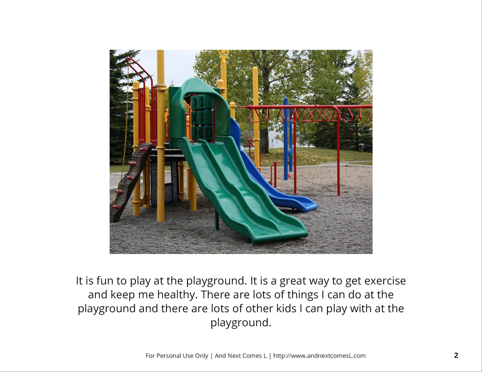 Social Story: Playing at the Playground - Etsy