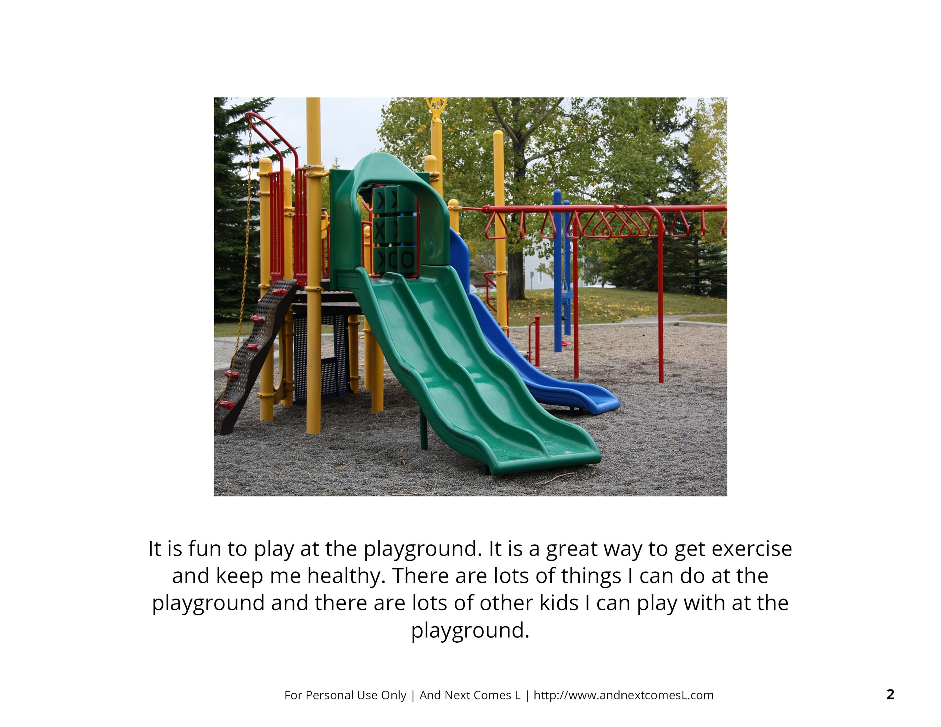 Social Story: Playing at the Playground - Etsy