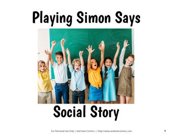 Social Story: Playing Red Light Green Light - Etsy