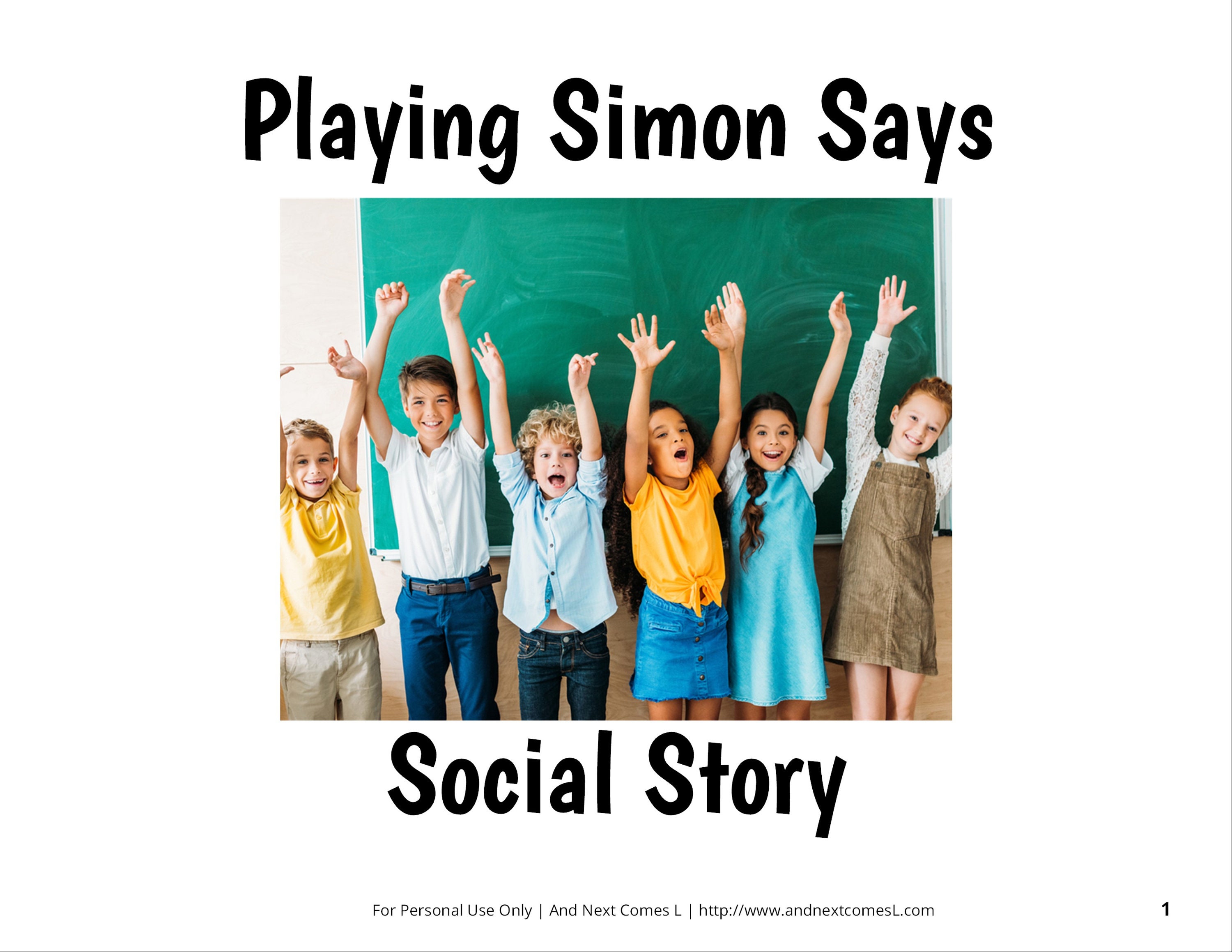 Social Story: Playing Simon Says - Etsy