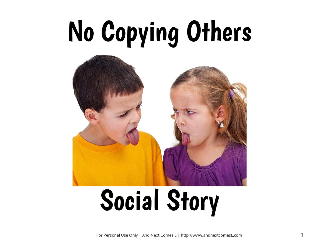 Social Story: No Copying Others - Etsy