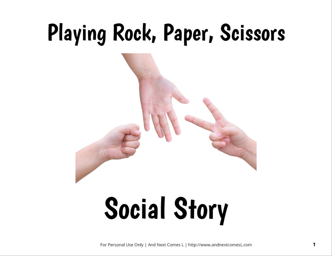 Social Story: Playing Rock, Paper, Scissors - Etsy