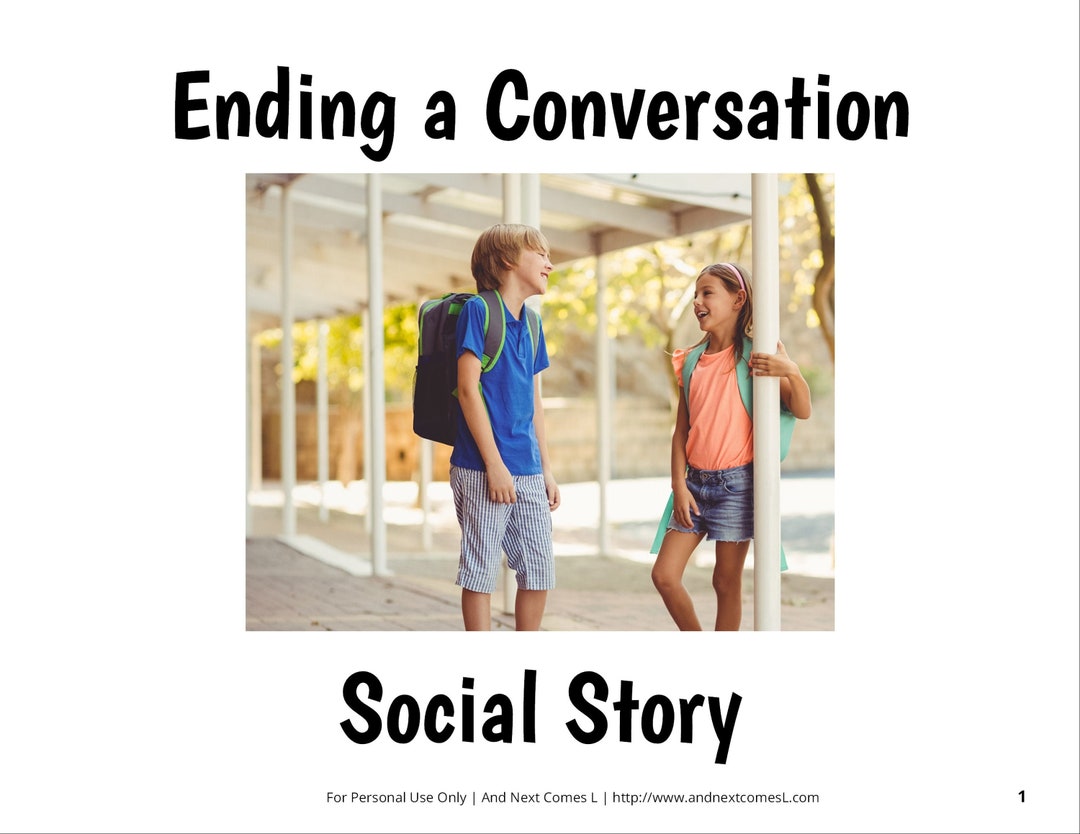 Social Story: Ending a Conversation - Etsy