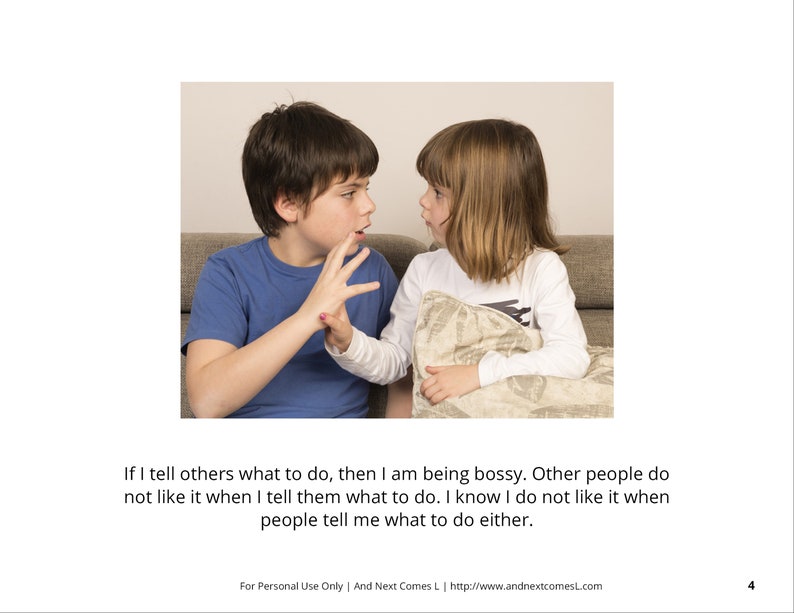 Social Story: Being Bossy - Etsy