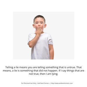 Social Story: Lying - Etsy