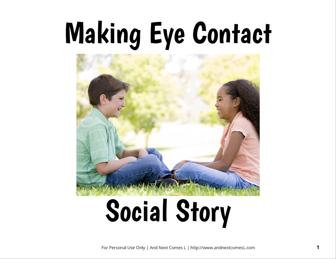 Social Story: Making Eye Contact - Etsy