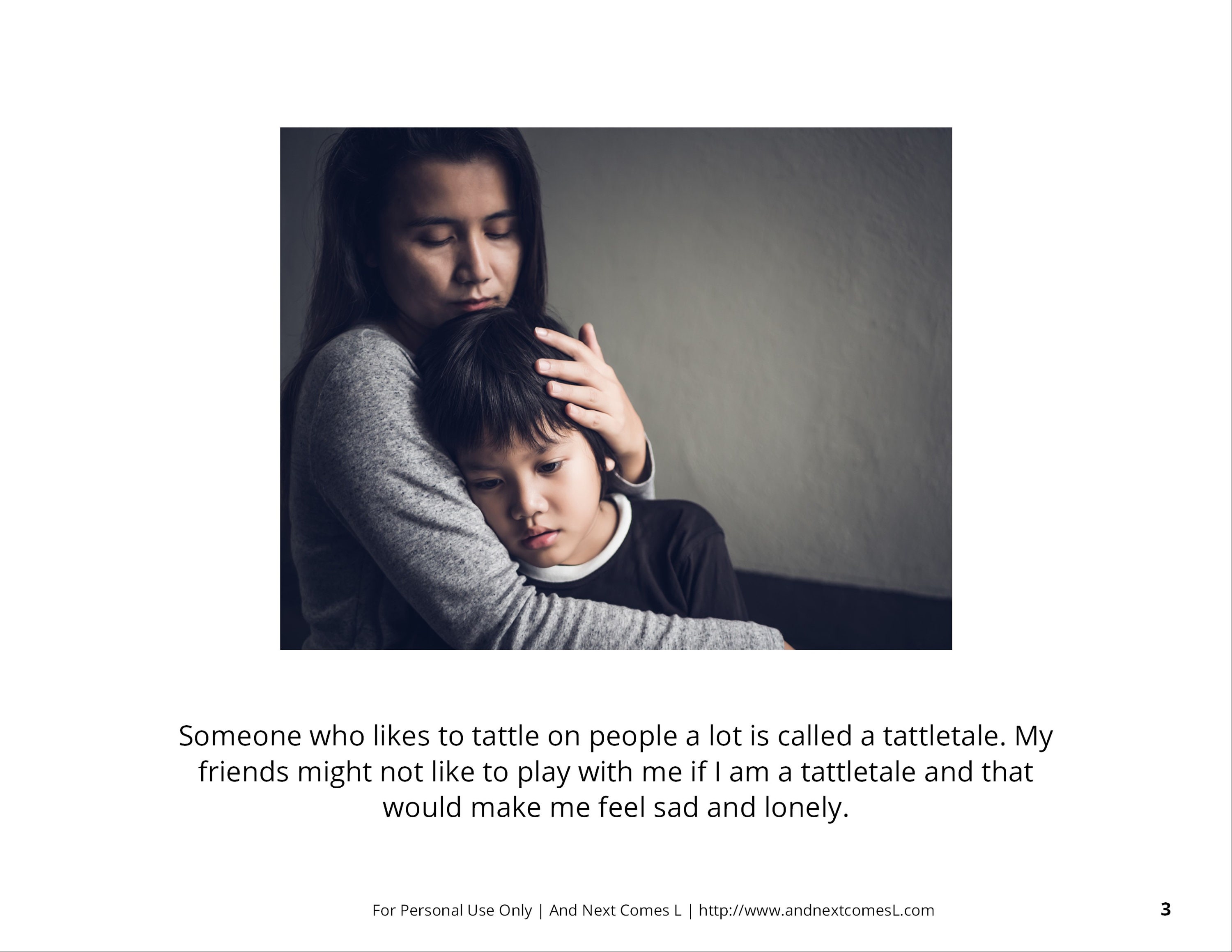 Social Story: Tattling Vs Telling - Etsy