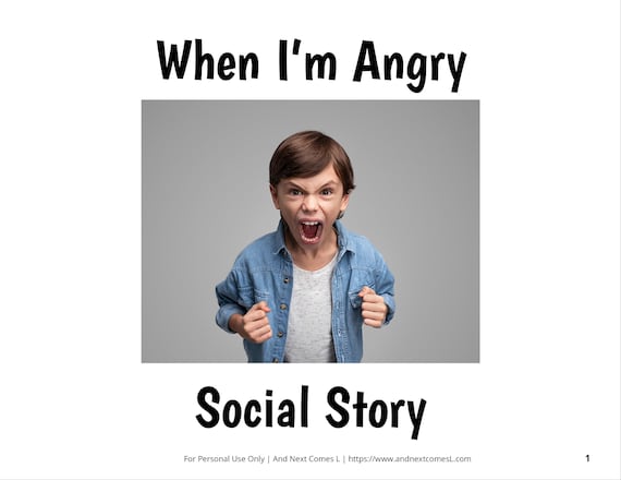 Social Story: When I'm Angry - Etsy