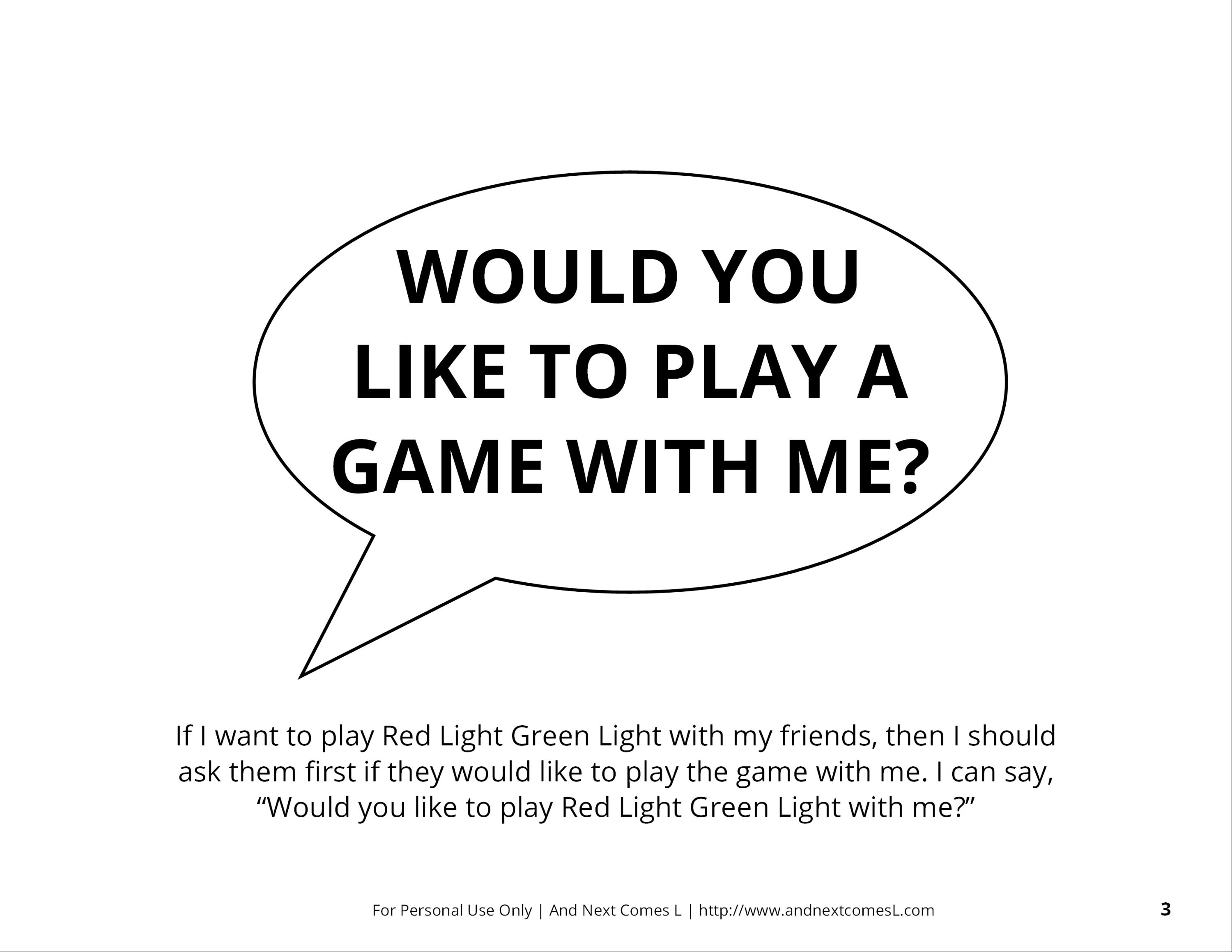 Social Story: Playing Red Light Green Light - Etsy